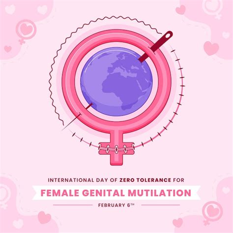 Free Vector Hand Drawn Zero Tolerance For Female Genital Mutilation