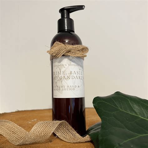 Lime Basil And Mandarin Luxury Hand And Body Lotion Ashdown Botanicals
