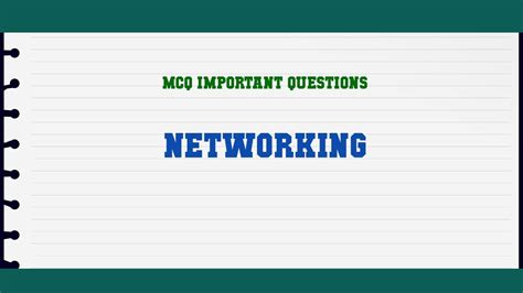 networking mcq questions youtube