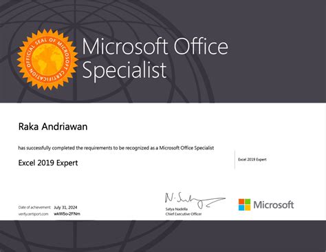 Sertifikasi Excel Microsoft Office Specialist Excel Expert
