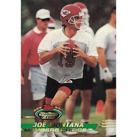 JOE MONTANA 1993 TOPPS STADIUM MEMBERS CHOICE