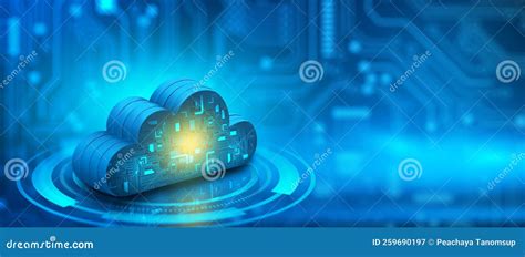 Cloud Computing Technology Internet Storage Network Stock Illustration