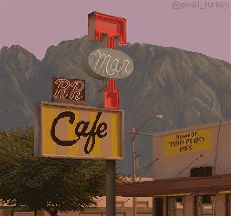 Twin Peaks Double R Diner Recreated In Pixel Art By Pixelturkey On