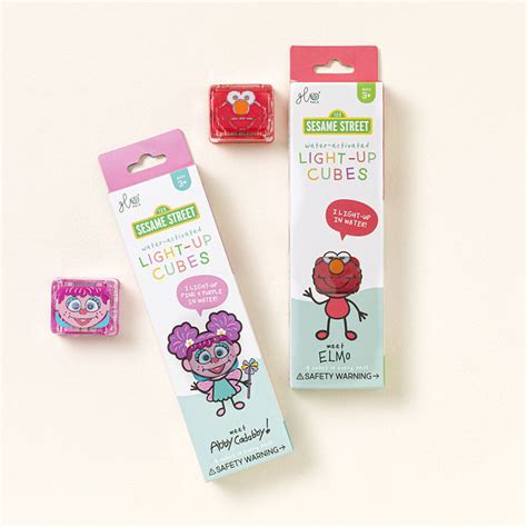 Uncommon Goods 4 Elmo Cubes And 4 Abby Cubes Sesame Street Glowing Bath Time Cubes Bath