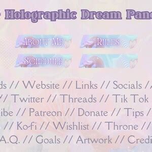 ANIMATED Holographic Dream Stream Overlays For Twitch Youtube Discord