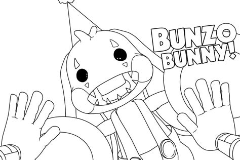 Bunzo Bunny From Poppy Playtime Coloring Page Free Printable Coloring