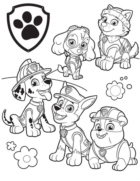 Paw Patrol Tegninger Til Farvelægning Farvelegningcom