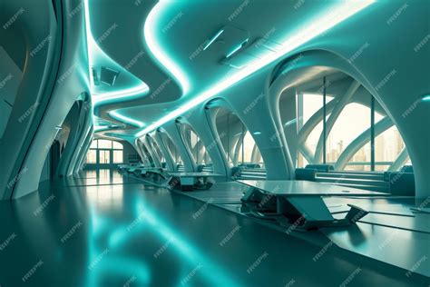 Premium Photo Abstract Futuristic School Classroom Futuristic