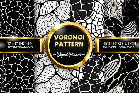 Voronoi Pattern Digital Papers 04 Variations 4073794