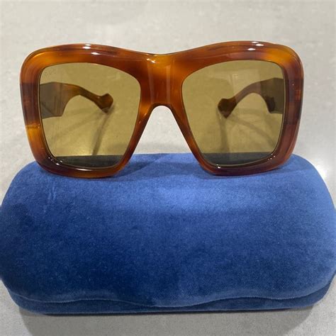 Nwt Gucci Havana Sunglasses Oversized In 2024 Sunglasses Women