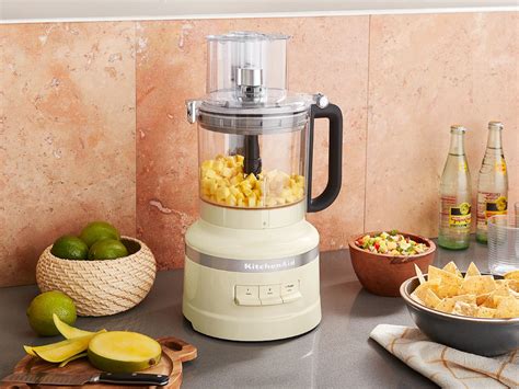 Food Processor 1319 Almond Cream Diced Mango Salad With Tortillas Chips