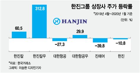 남매싸움에 널뛰는 주가한진그룹株 투자위험은 없나