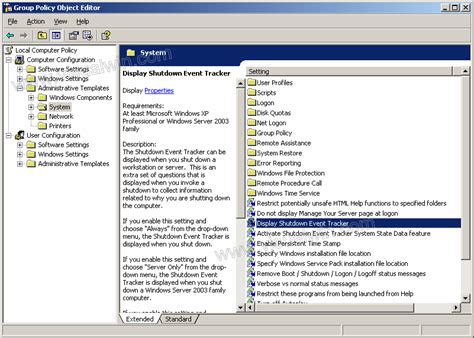 Disabling The Shut Down Tracker
