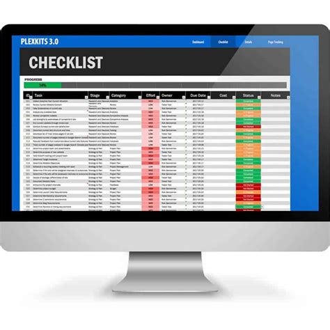 Amazing Step Website Launch Checklist Excel Template