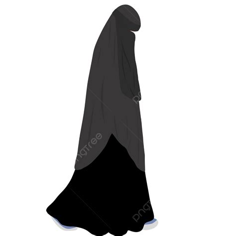 Chica Musulmana Usa Hiyab Negro Y Niqab Png Chica Musulmana Mujer