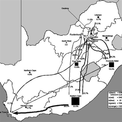 Place Of Origin Of Internal Migrants According To Research Site