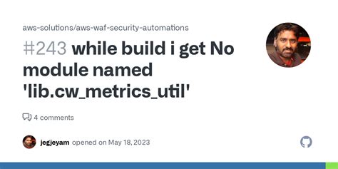 While Build I Get No Module Named Libcwmetricsutil · Issue 243