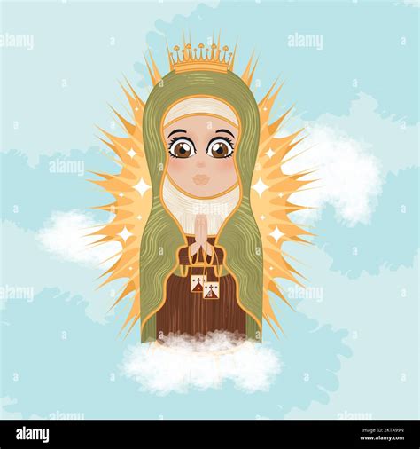 Isolated Cute Virgin Mary Character Vector Stock Vector Image And Art Alamy