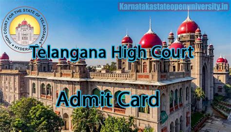 Telangana High Court Admit Card 2025 Release Date All Updates