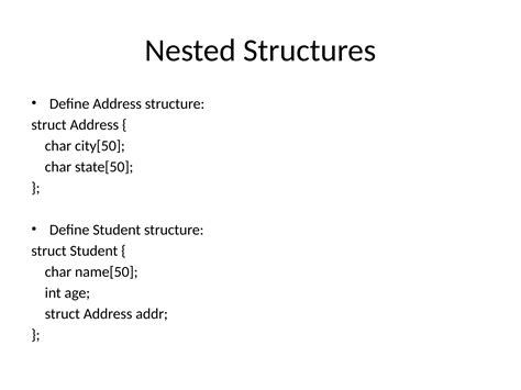 Powerpoint Presentation On Structures In C Programing Pptx