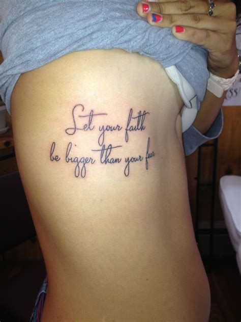 Let Your Faith Be Bigger Than Your Fear Beautiful Tattoos Cool