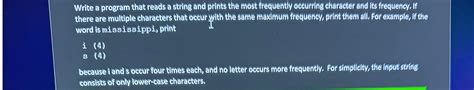 Solved Write A Program That Reads A String And Prints The