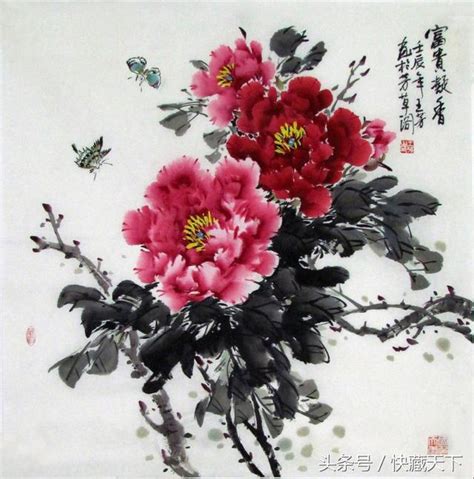國色天香國畫牡丹作品欣賞 每日頭條