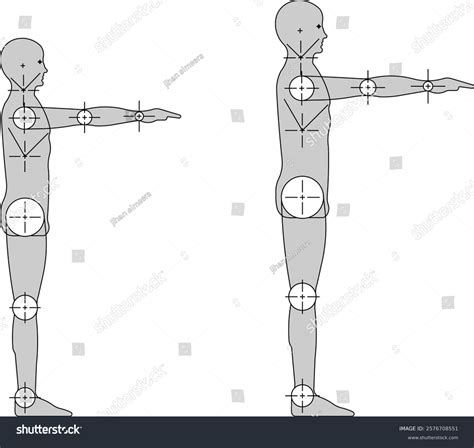 Vector Sketch Human Articulated Movement Figure Stock Vector Royalty