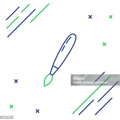 將線條畫筆圖示隔離在白色背景上五顏六色的輪廓概念向量向量圖形及更多一個物體圖片 一個物體 健保和醫療 剪裁圖 Istock