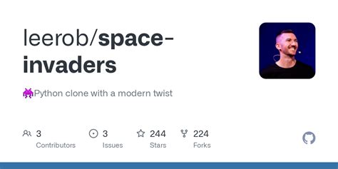 github leerob space invaders 👾python clone with a modern twist