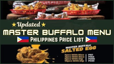 Master Buffalo Philippines Menu And Prices August 2024 Philmenu