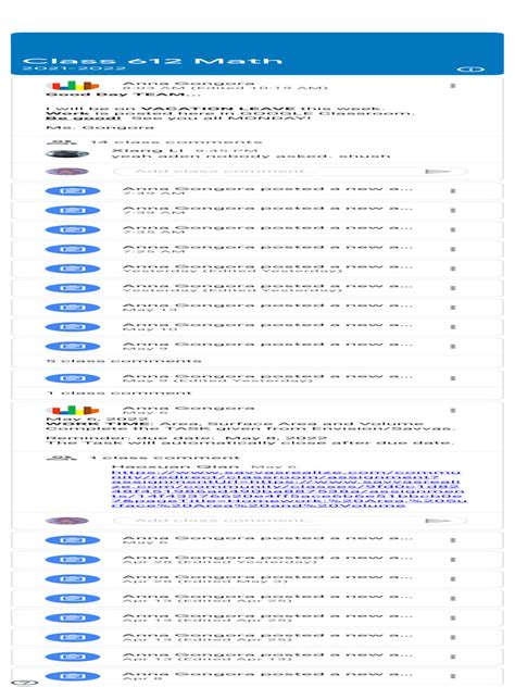 Class 612 Math 2021 2022 Pdf Algebra Mathematics