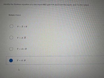 Answered Identify The Boolean Equation Of A Bartleby