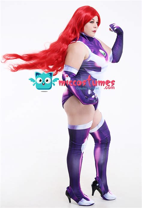 Costume De Super Héroïne Curvy Cosplay Starfire Costume De Grande