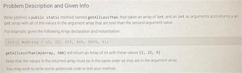 Solved Problem Description And Given Info Write Define A