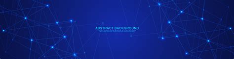 추상적 기하학적 배경과 점과 선을 연결하는 웹 사이트 헤더 또는 배너 디자인 글로벌 네트워크 연결 텍스트에 대한 주부 배경과 공간을 가진 디지털 기술 0명에 대한 스톡 벡터