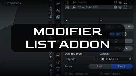 Modifier List Addon Youtube