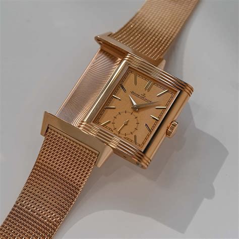 First Look The Jaeger Lecoultre Reverso Tribute Monoface Small Seconds On Pink Gold Milanese