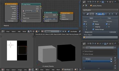 create a bitmap mask with mirror modifier in blender 3d
