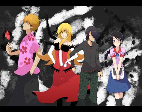 Jont Araragi Koyomi Hanekawa Tsubasa Kiss Shot Acerola Orion Heart