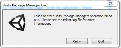 Unity Package Manger Error Questions Answers Unity Discussions