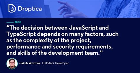 Droptica On Linkedin Typescript Vs Javascript 6 Main Differences