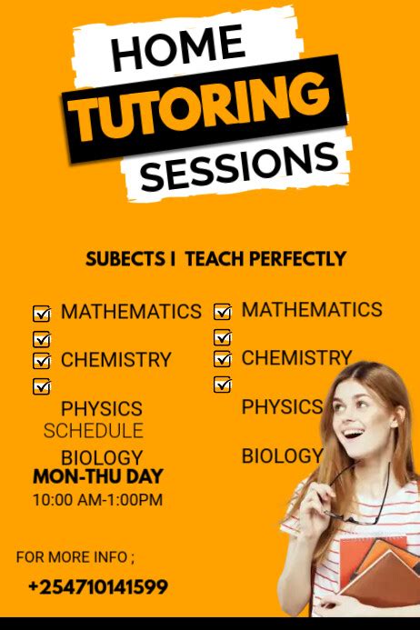 Home Tuition Poster Template Postermywall