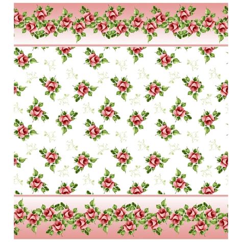 Un Patrón Floral Rosa Y Blanco Con Rosas Y Hojas Verdes Vector Premium