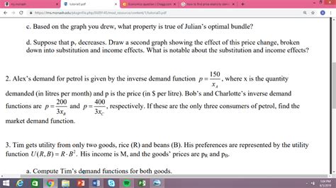 solved my monash tutorial3 pdf c economics question