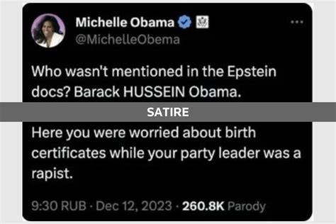Fact Check Michelle Obama Post Mentioning Jeffrey Epstein Is Fake