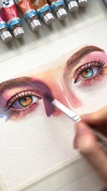 Katya Sidorova Портрет на заказ On Instagram Акварельные глаза по