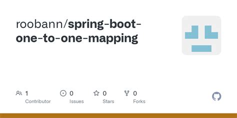 Github Roobann Spring Boot One To One Mapping