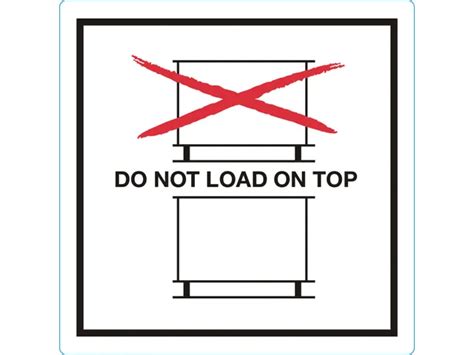 Rillprint Etiket Do Not Load On Top 1000 Etiketten Rol 100x100mm
