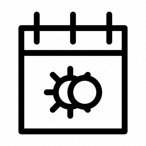 Weather Date Calendat Eclipse Season Winter Summer Icon